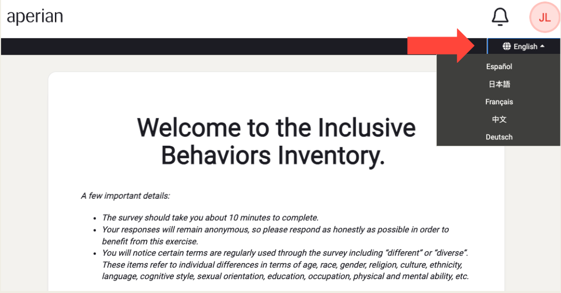 Taking the Inclusive Behaviors Inventory (IBI) Survey – Aperian Help Center