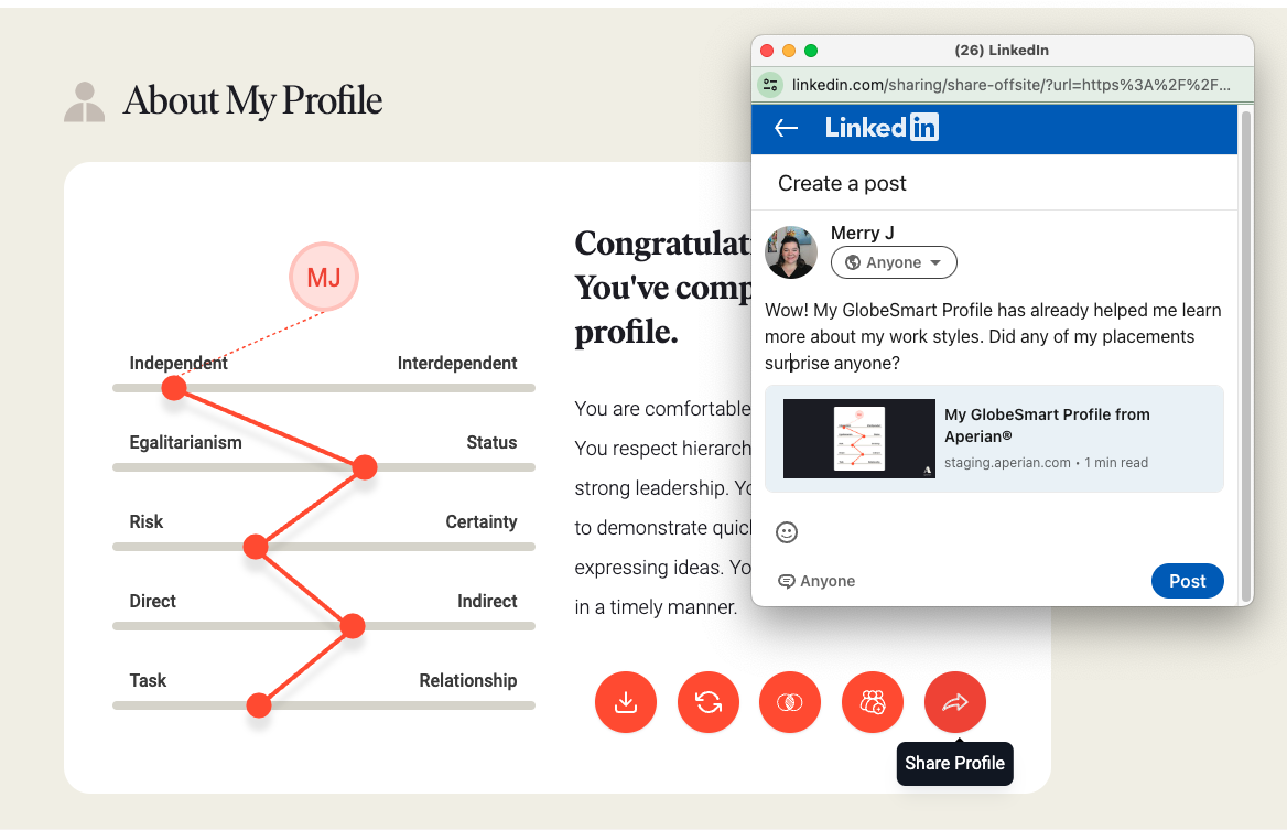 Sharing the GlobeSmart Profile – Aperian Help Center